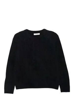 JCSOPHIE Cable Knit Crew Neck Sweater - Blue