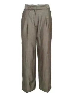 SANDRO Sandro Pleated Wide-Leg Wool Trousers