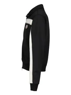 Moncler Logo Patch Panelled Zip-up Jacket - Black