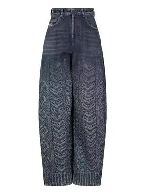 DIESEL® Cable-knit Print Jeans