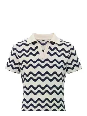 MC2 SAINT BARTH MC2 Saint Barth Chevron Knit Polo