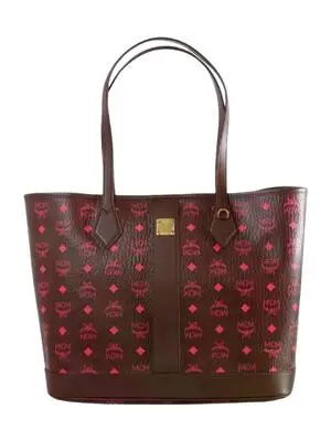 Mcm MCM Medium Liz Visetos Monogram Tote Bag Brown