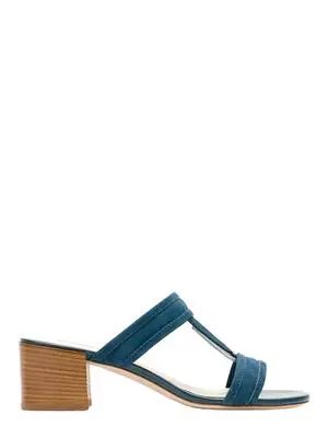 TOD'S 55mm Leather Sandals - Blue