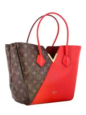 LOUIS VUITTON Kimono Handbag Monogram Canvas And Leather Mm Tote Bag - Red