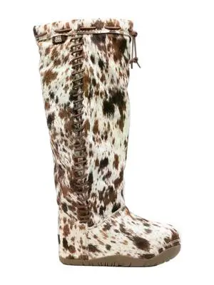 UGG UGG Buckled Lace-Up Boots White