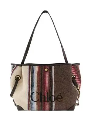 CHLOÉ Chloé Striped Logo-Embroidered Tote Bag