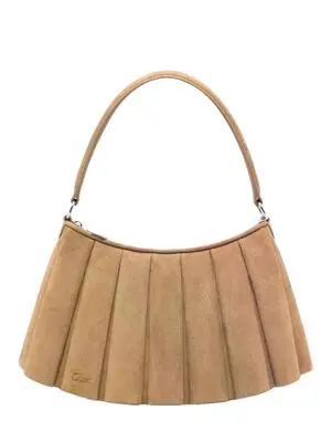 Lacoste Pleated Suede Backpack - Neutrals