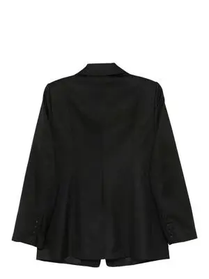 GESTUZ Single-breasted Notched-lapels Blazer - Black