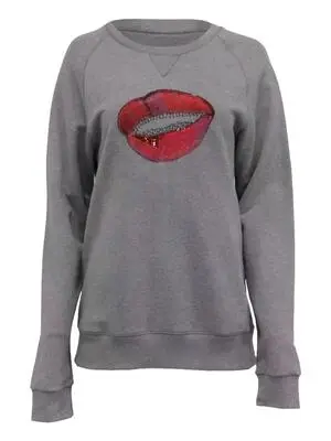 DRIES VAN NOTEN Dries Van Noten Sequin Embellished Lip Crewneck Sweater