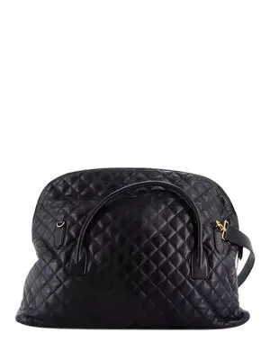 Saint Laurent Quilted Leather Travel Bag - Black
