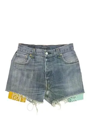 HTC LOS ANGELES Customised Levi's Shorts With Bandana Insert - Blue