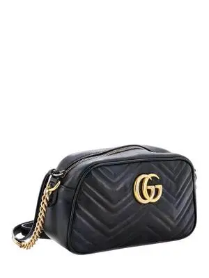 Gucci Gucci Matelasse Leather Small Shoulder Bag Black