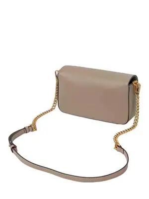 Pinko Love Birds-hardware Leather Crossbody Bag - Grey