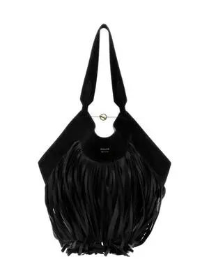 Khaite KHAITE Lotus Tote Bag With Fringe Detailing Black