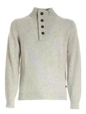 BARBOUR Barbour Elbow Patch High Neck Sweater