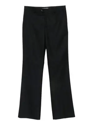 SPINA Herringbone-pattern Wide-leg Trousers