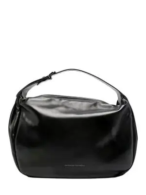 Brunello Cucinelli Logo Print Tote Bag - Black