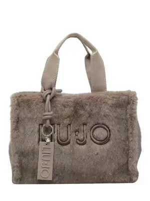 Liu Jo Logo Embroidered Faux-fur Tote Bag - Neutrals