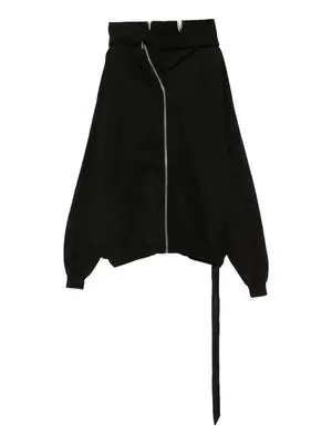 Rick Owens Rick Owens DRKSHDW Mountain Hun Asymmetric Zip-Up Hoodie Black