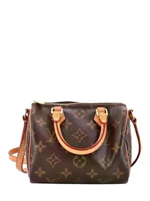 LOUIS VUITTON Speedy Bandouliere Monogram Canvas Nano Crossbody Bag - Brown