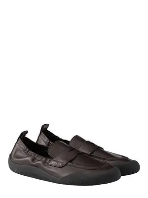 Prada Speedrock Leather Loafers Brown