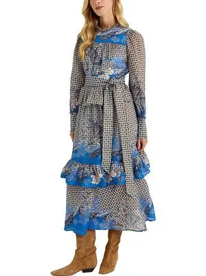 MARIE OLIVER Eleanor Tiered Ruffle Trim Dress - Bali