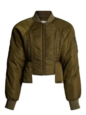 Balmain Nylon Bomber Jacket - Green