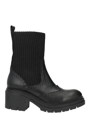 INUOVO Ankle Boots Size Leather, Textile Fibers - Black