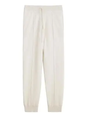 TOTEME Front Seam Drawstring Jogger Pants - Ecru
