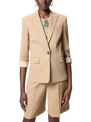 Pinko Freda Stretch Linen Blend Jacket - D