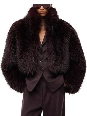 Pinko Gravina Faux Fur Jacket - Purple