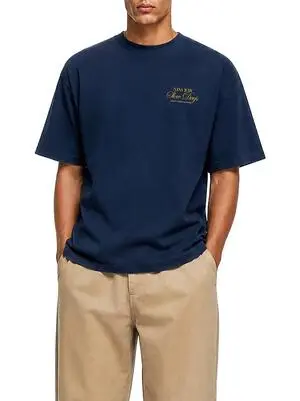 NANA JUDY Relaxed Fit Manoir Graphic Tee - Navy