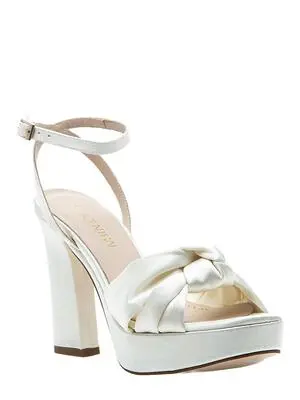 275 CENTRAL Miles Platform Sandal - White