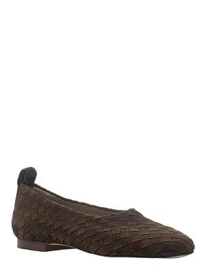 275 CENTRAL Lizzie Woven Ballet Flats - Brown