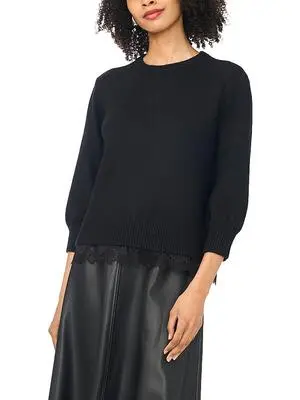 Vince Camuto Crewneck Sweater - Rich Black