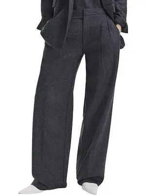 Rag & Bone Lawrence Tailored Wool & Cashmere Blend Pants - Charcoal Multi