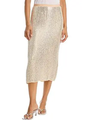 Rag & Bone Lili Beaded Midi Skirt - Beige