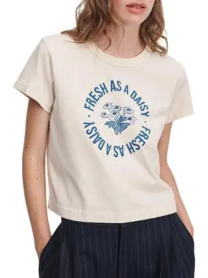 RAG & BONE Fresh As A Daisy Kelly Cotton Perfect Tee