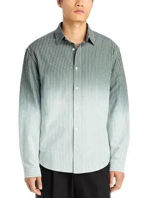 PLEASURES Fade Cotton Blend Button Up Shirt - Multi