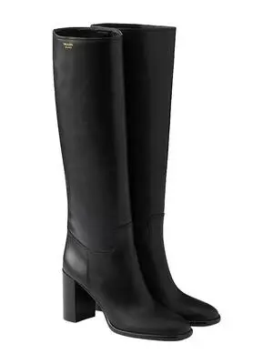 Prada Leather Boots - Black