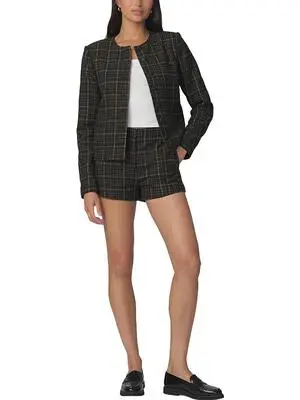 Joe's Jeans The Scottie Shortie Plaid Shorts - Moss Multi
