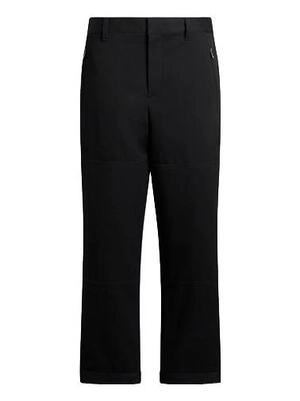 LANVIN Wool Cropped Straight Leg Pants - Black