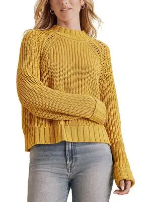 Splendid Cassidy Mock Neck Sweater - Sunflower