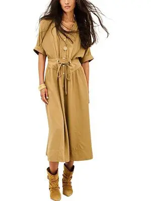 Ba&sh Parisa Drawstring Midi Dress - Blond