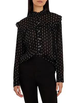NIC+ZOE Mayfair Nights Chiffon Shirt