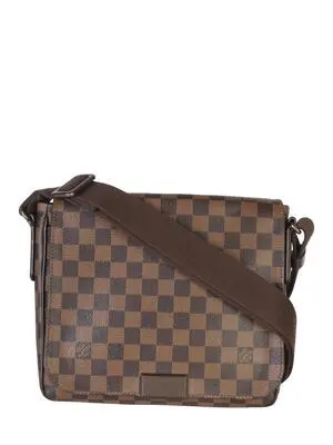 LOUIS VUITTON Damier Ebene Canvas Brooklyn Pm Bag - Brown