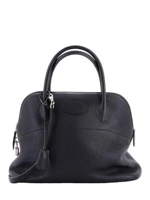 Hermès Bolide 31 Clemence Leather Top Handle Satchel - Black