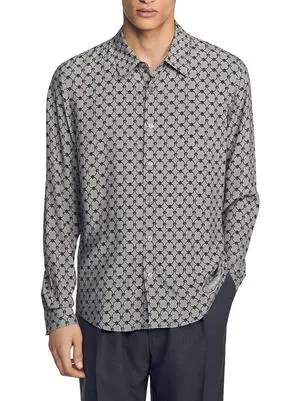Sandro Catena Chain Print Shirt - Grey
