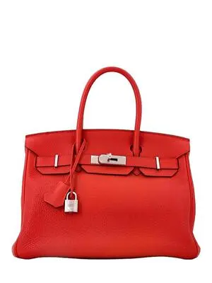 Hermès Birkin 30 Togo Leather Palladium Tote - Geranium