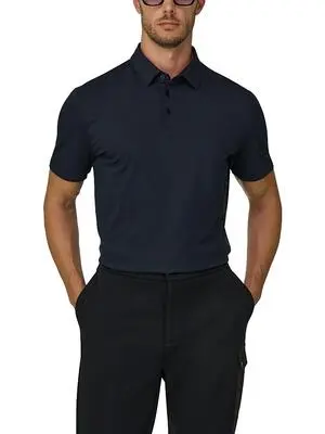 Boggi Milano Stretch Supima Cotton Jersey Polo - Black